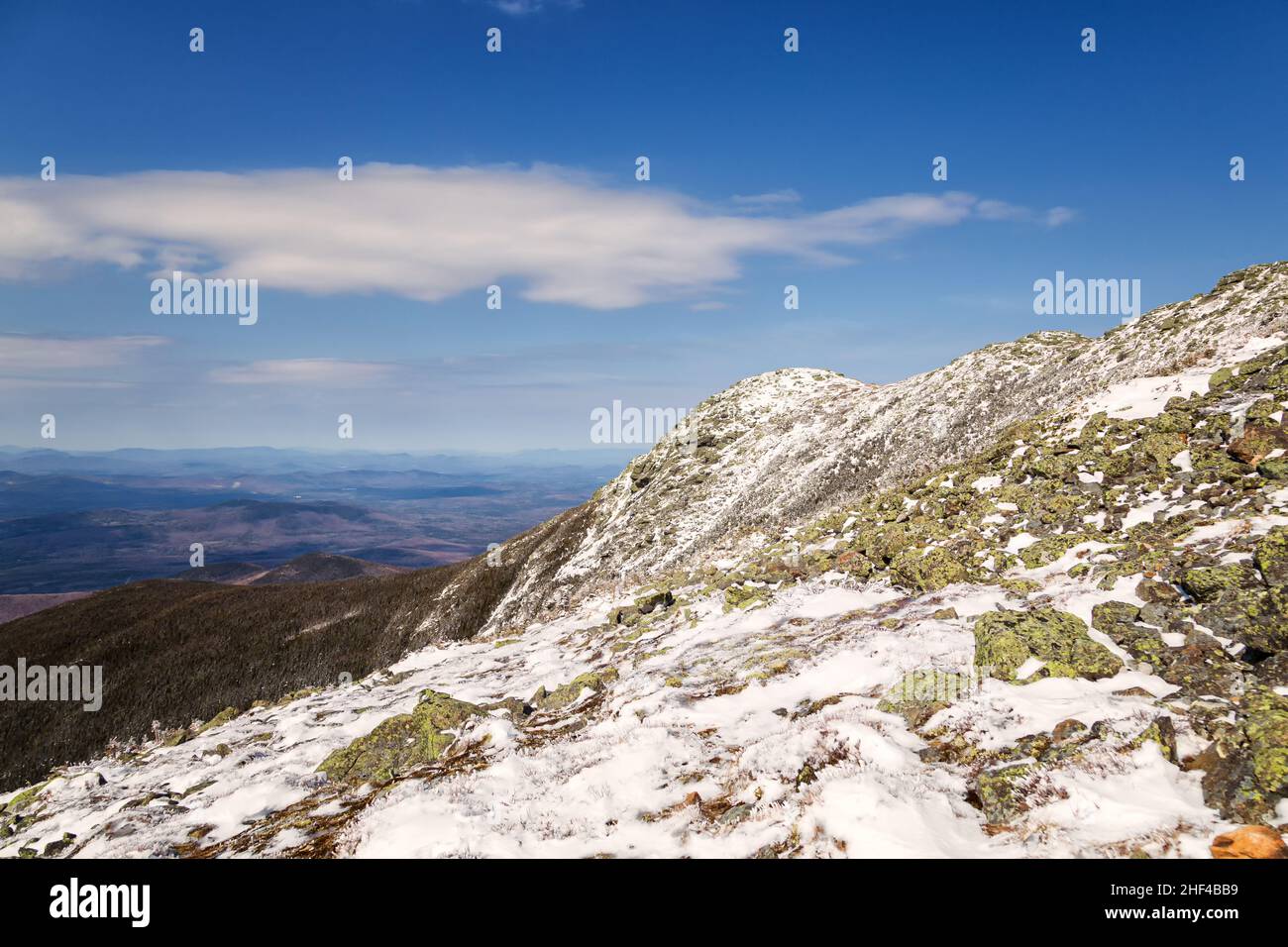 Franconia Ridge Trail in the White Mountains, New Hampshire Stock Photo ...