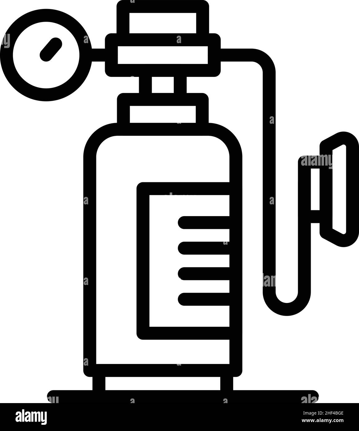 Oxygen respiratory tank icon outline vector. Medical concentrator ...