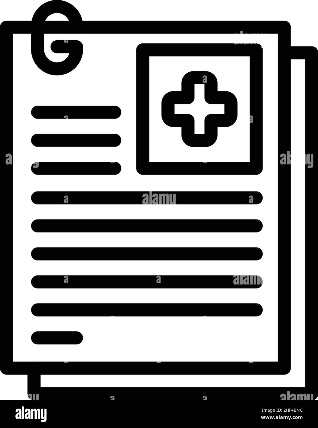 Patient card icon outline vector. Medical file. Health record Stock ...