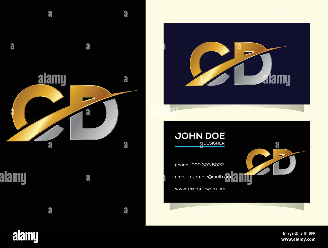 Initial Letter C D Logo Design Vector. Graphic Alphabet Symbol For ...