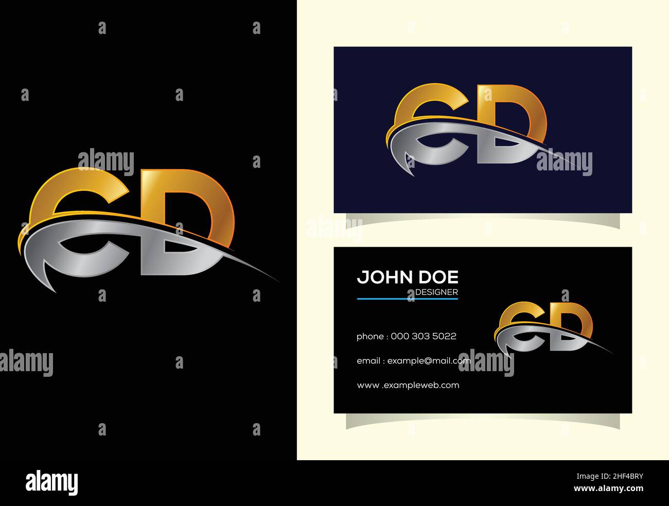 Initial Letter C D Logo Design Vector. Graphic Alphabet Symbol For ...