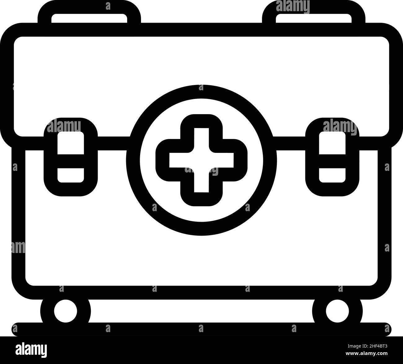 Medical box icon outline vector. First aid kit. Suitcase health Stock ...