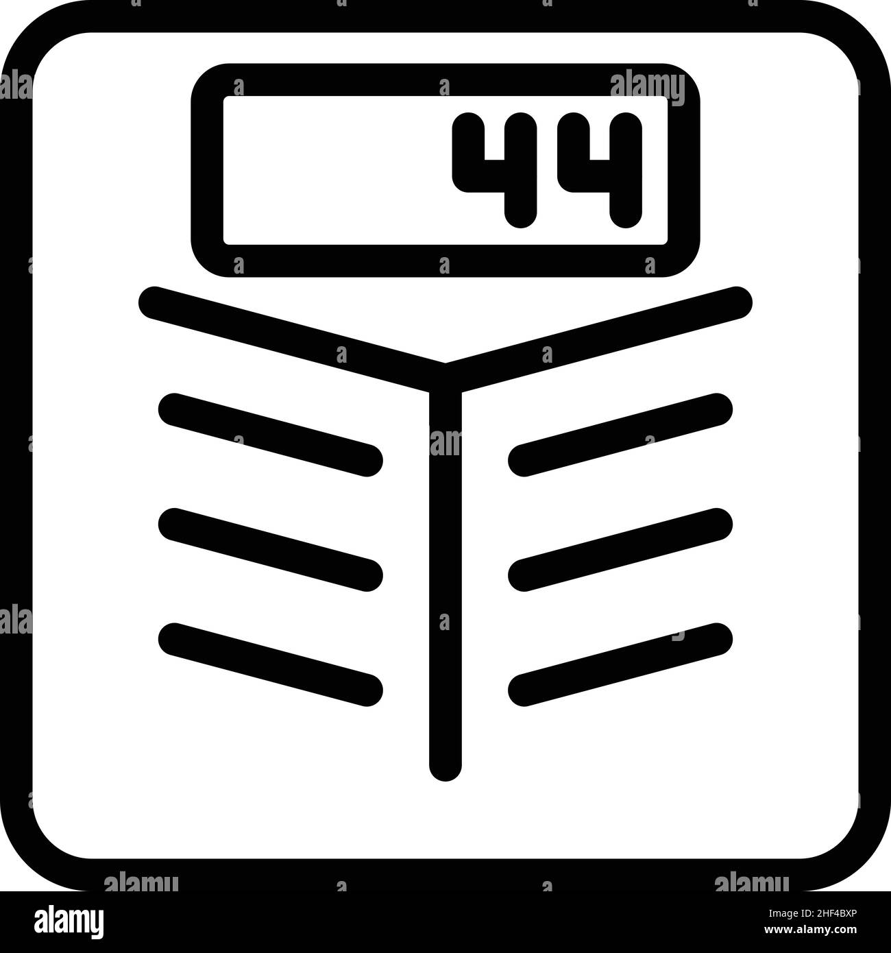 Home scales icon outline vector. Scale balance. Modern weight Stock ...