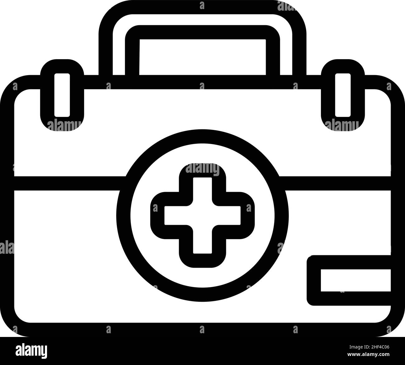 Bag medical help icon outline vector. Sport first aid kit. Box suitcase ...