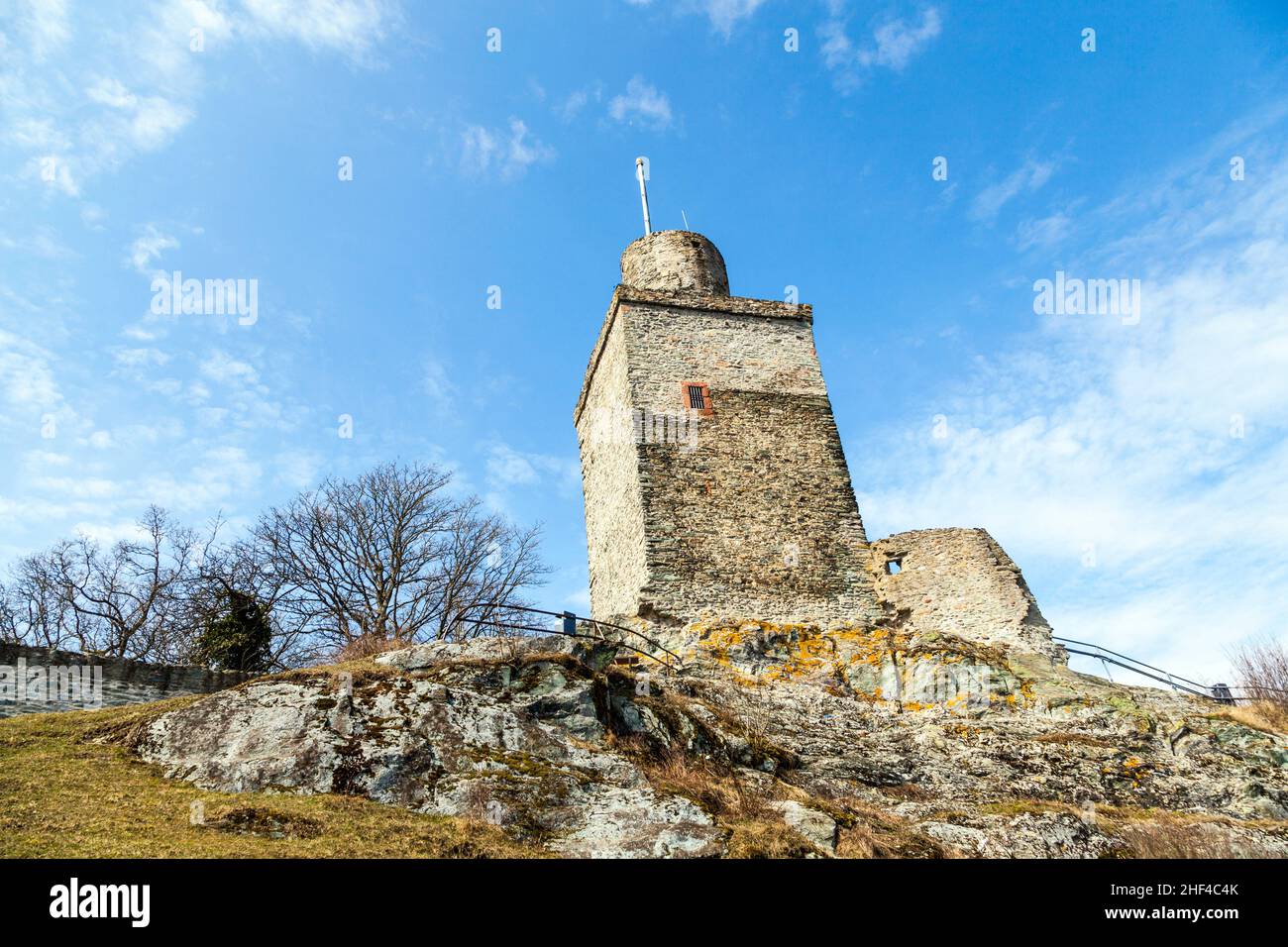old Falkenstein castle under clear blue sky Stock Photo - Alamy