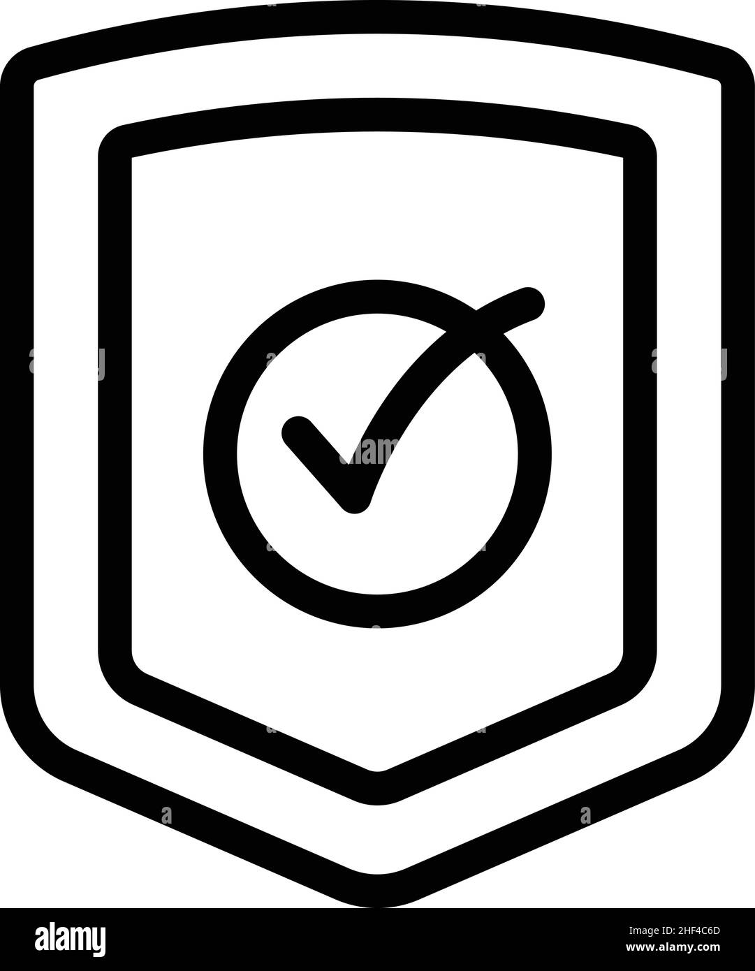 Protected overview icon outline vector. Financial result. Data business ...