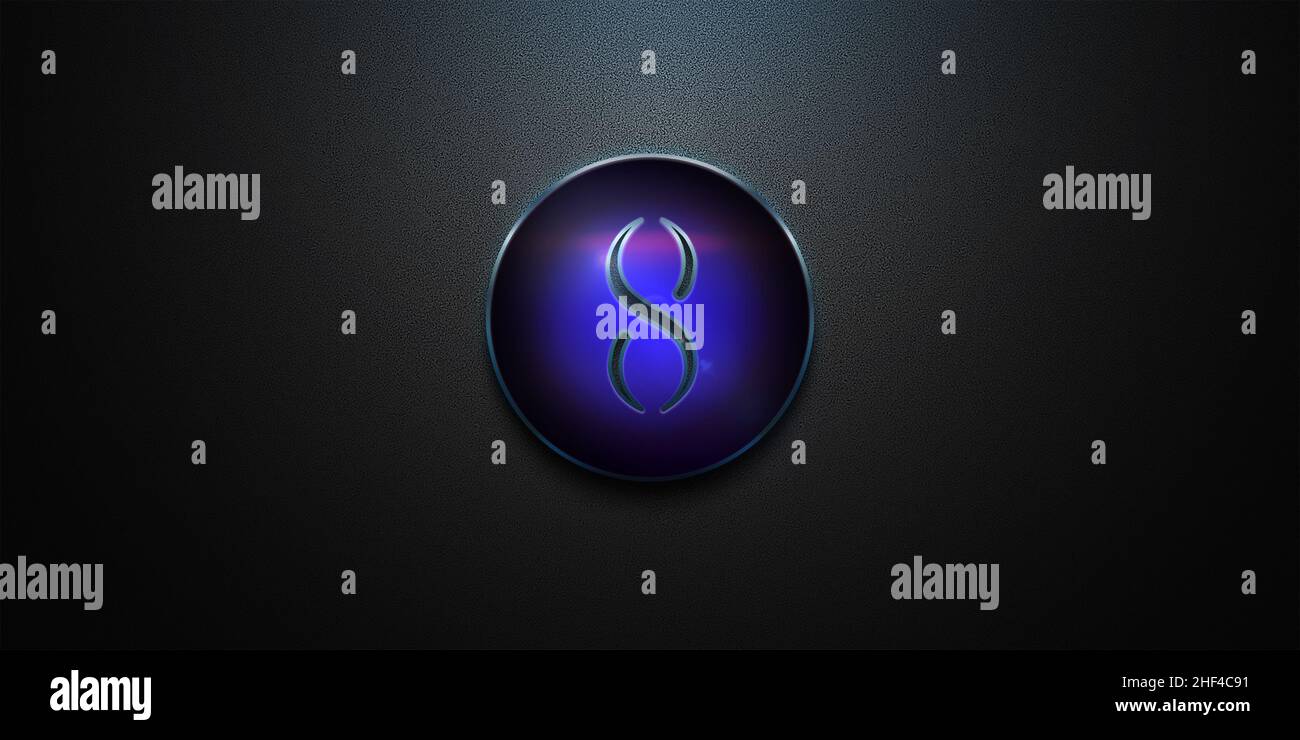 3D rendering singulari cryptocurrency coin on colorful background ...