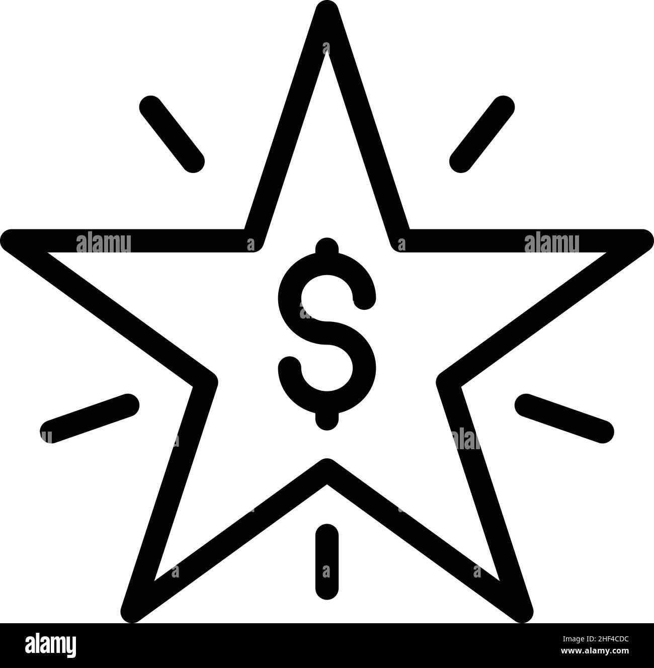 Star promotional code icon outline vector. Promo coupon. Digital price ...