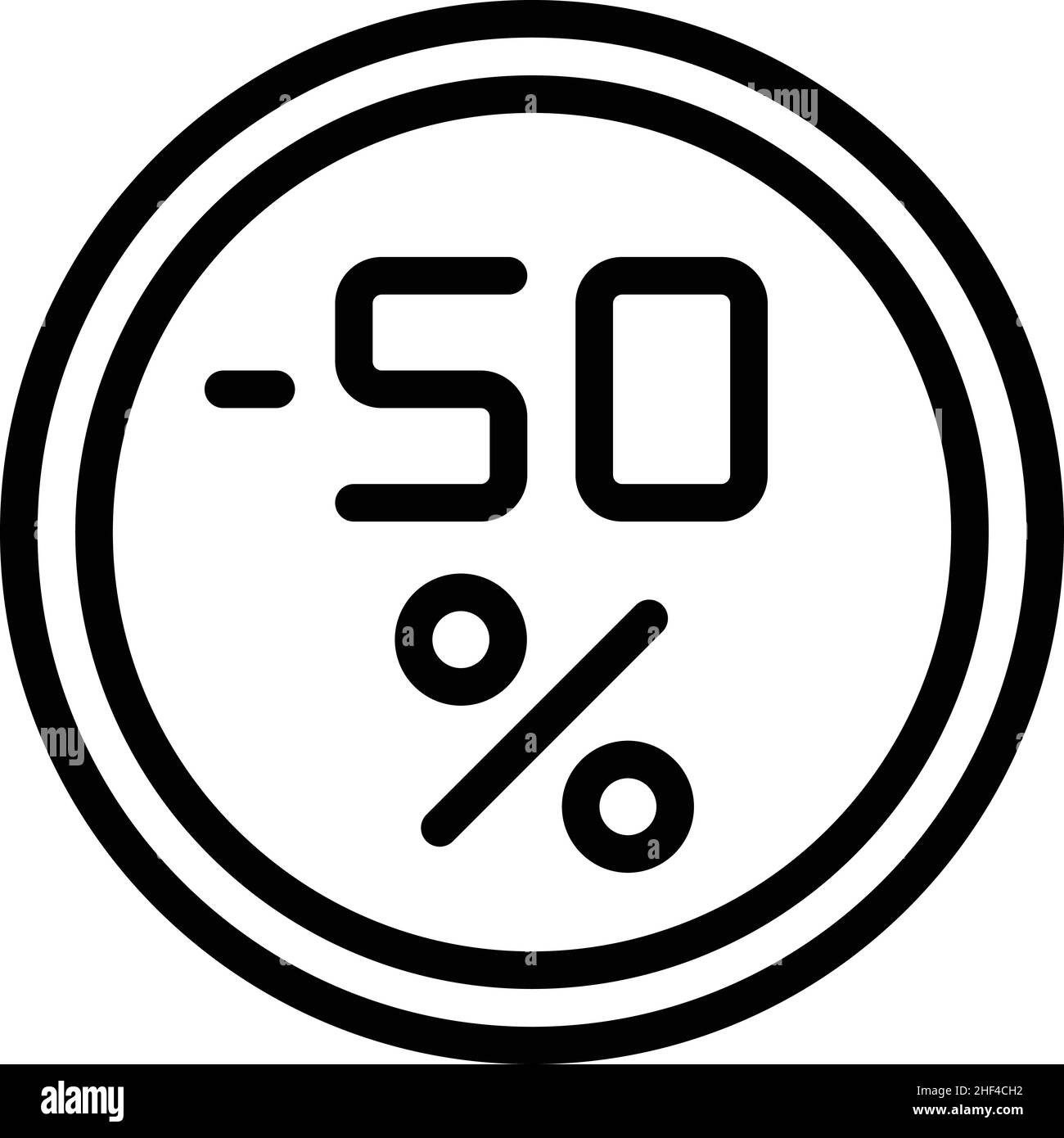 Sale coin icon outline vector. Promo code. Digital price Stock Vector ...