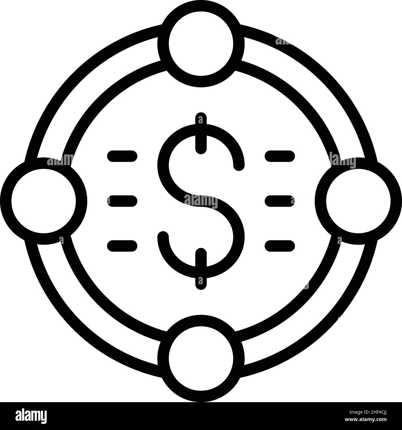 Risk money icon outline vector. Business security. Change strategy ...