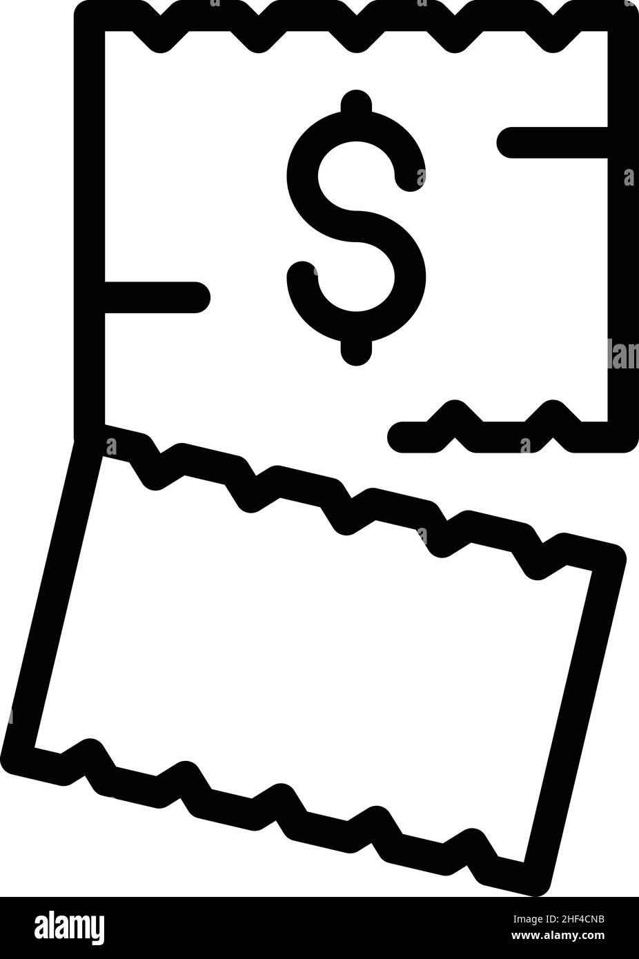 Dollar sale ticket icon outline vector. Promo code. Digital price Stock ...