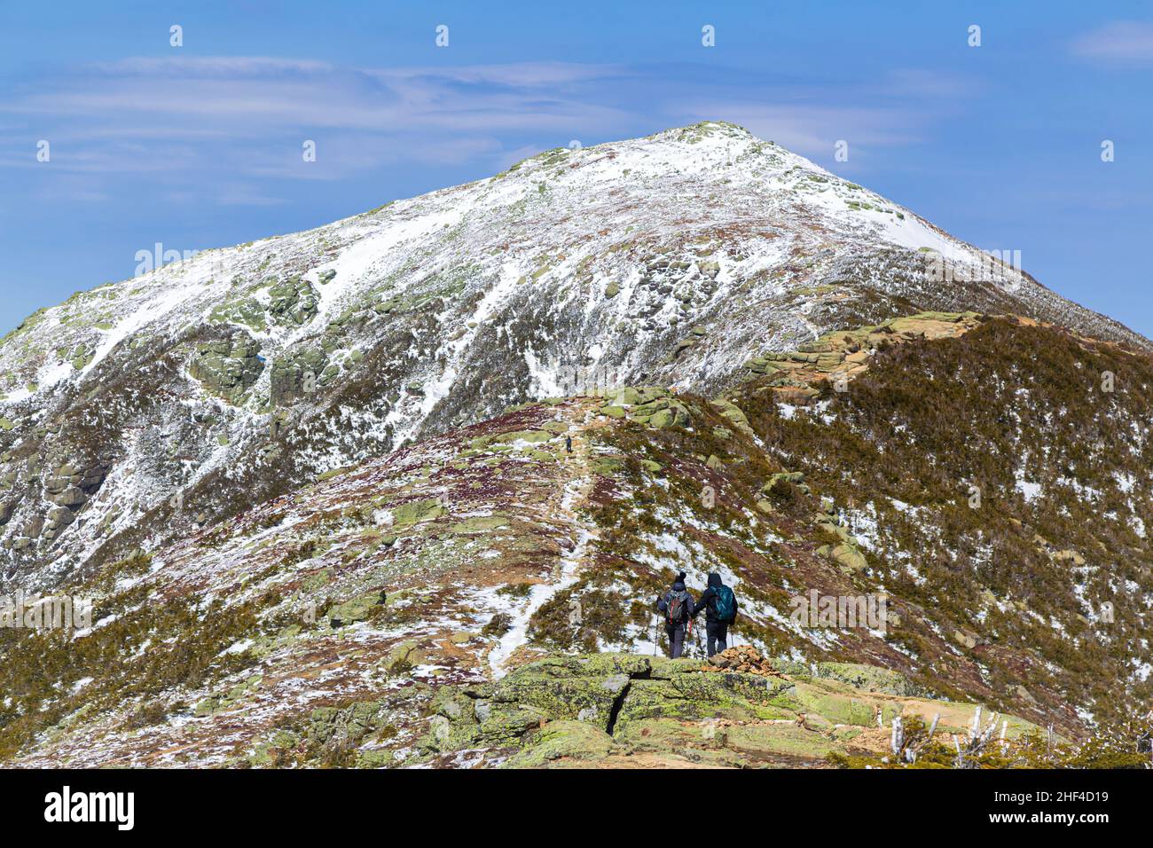 Franconia Ridge Trail in the White Mountains, New Hampshire Stock Photo ...