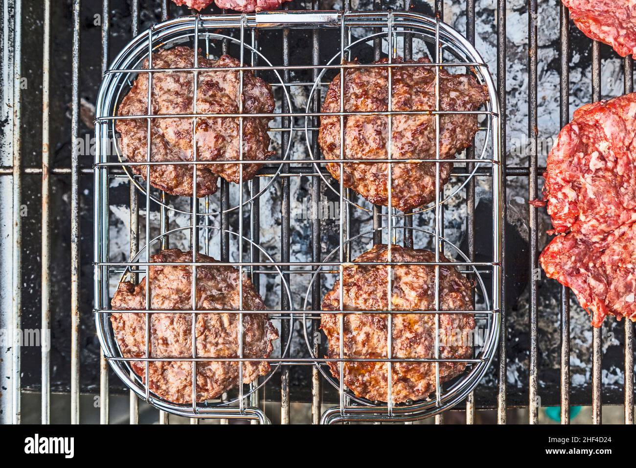 BBQ Burgers at the outdoor grill Stock Photo - Alamy