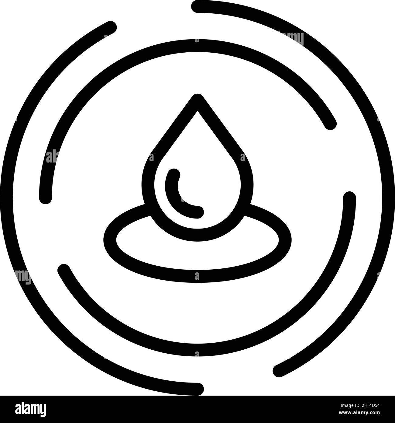 Cream drop icon outline vector. Facial massage. Face skin Stock Vector ...