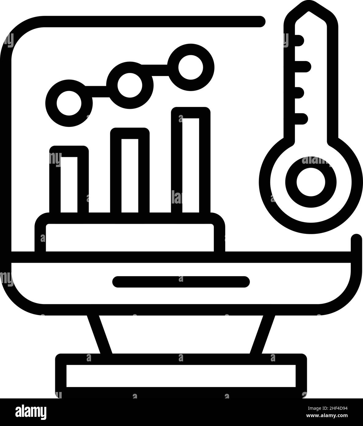 Business strategy icon outline vector. Risk plan. Digital work Stock ...