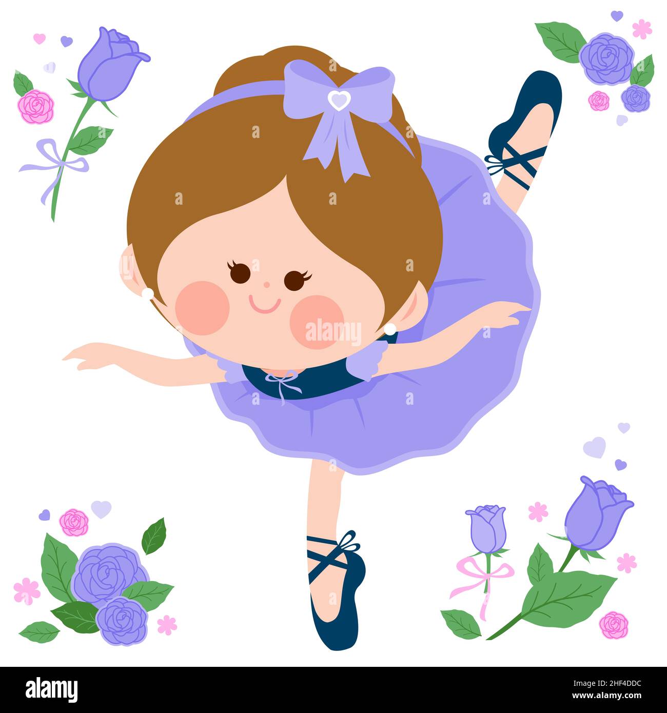 Ballet dancer set cute Cut Out Stock Images & Pictures - Alamy