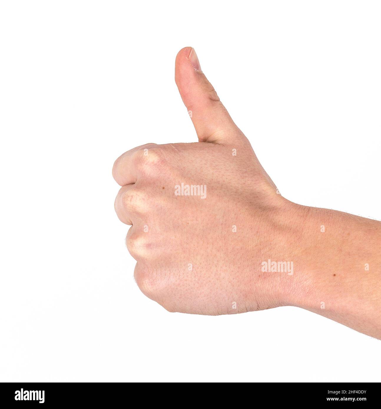 thumbs up sign isolated on white background Stock Photo - Alamy