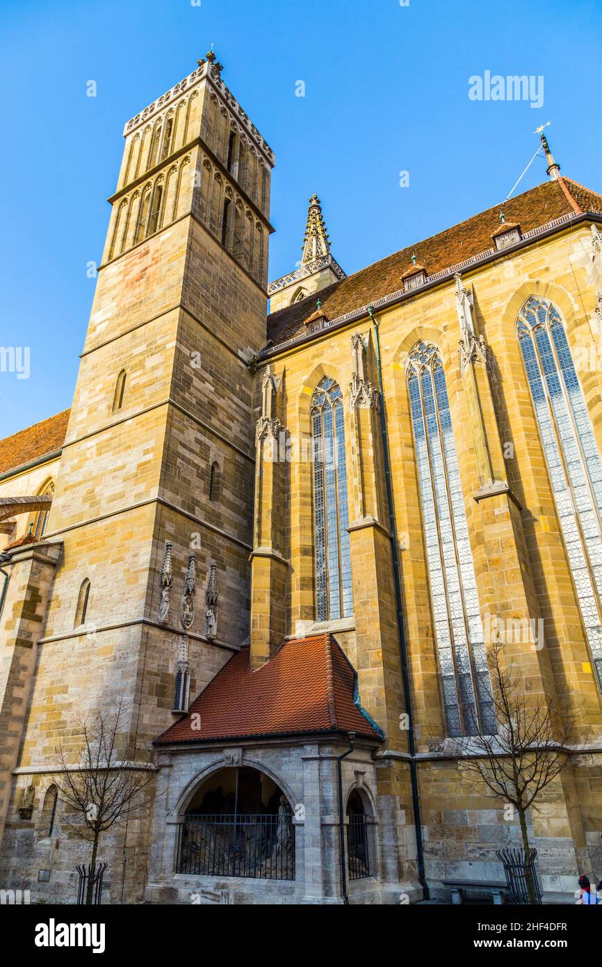 St. Jakobs-Church at Rothenburg ob der Tauber in Franconia Stock Photo ...