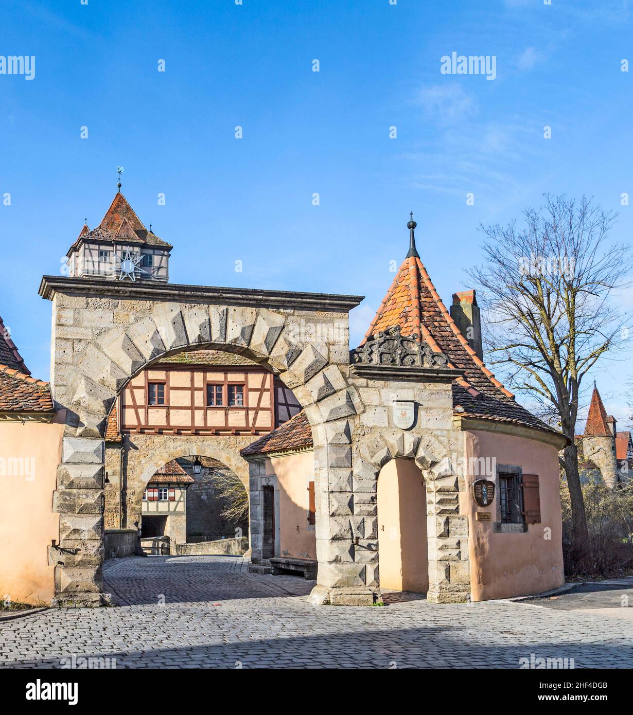 famous Roeder gate in Rothenburg ob der tauber Stock Photo - Alamy
