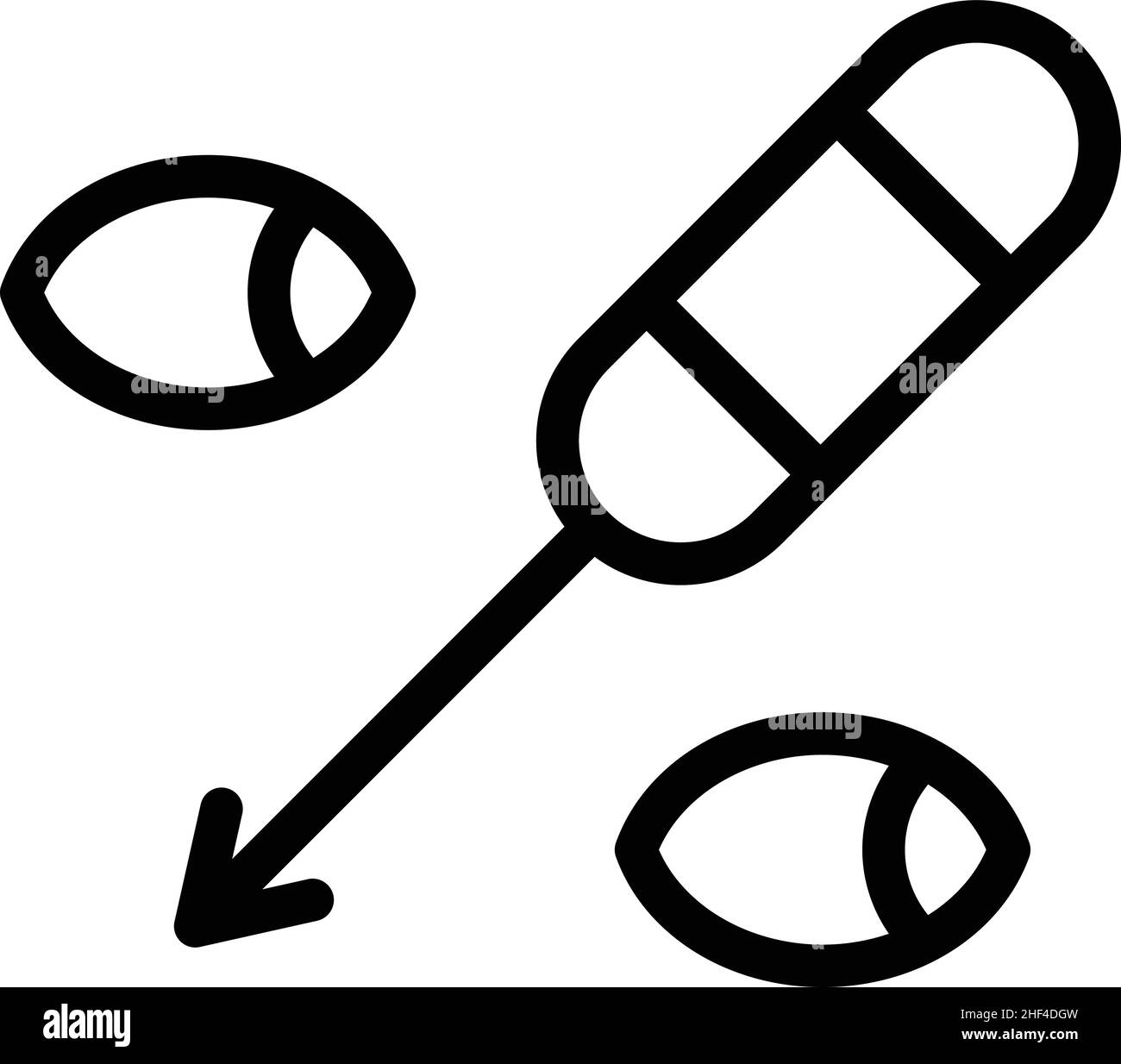 Ice fishing bobber icon outline vector. Winter lake. Ice hole Stock ...