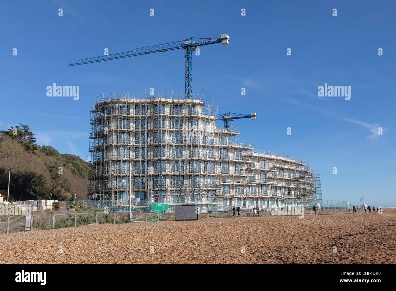 Construction in progress at Folkestone’s Shoreline harbour seafront ...