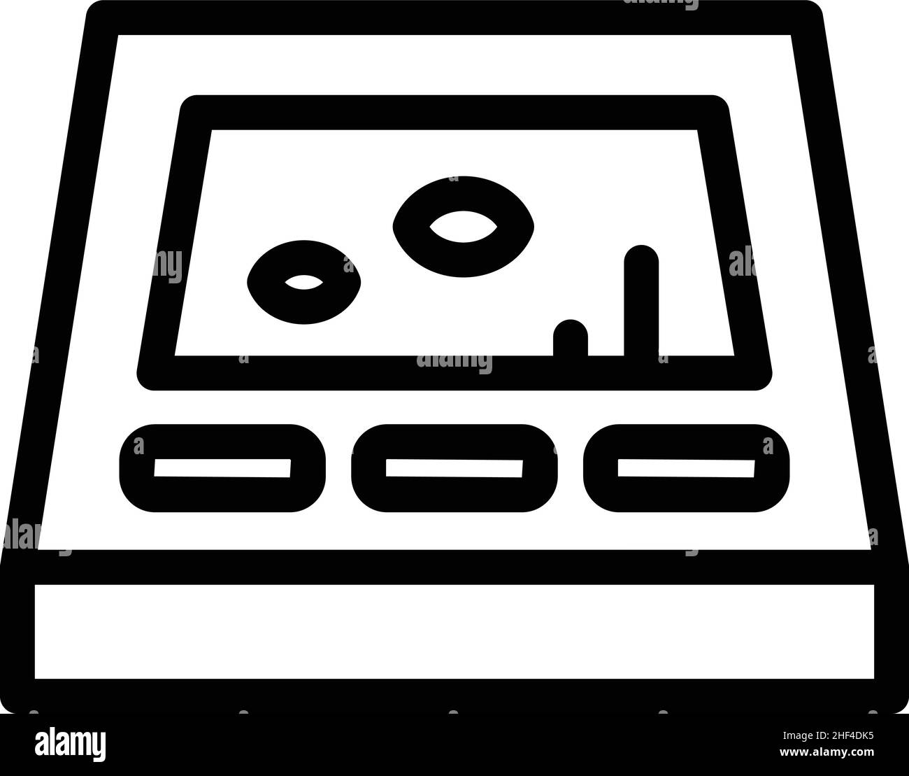 Ice fishing sonar icon outline vector. Winter fishing. Snow lake Stock ...
