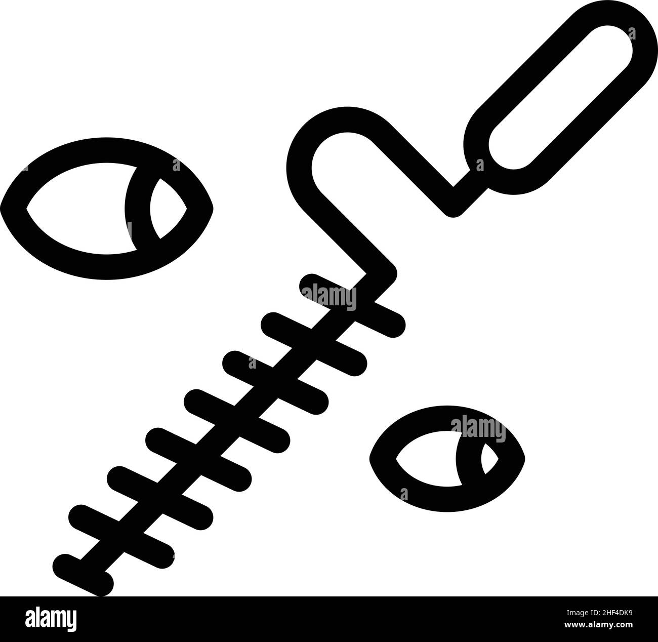 Ice fishing drill icon outline vector. Hole fish. Winter lake Stock ...