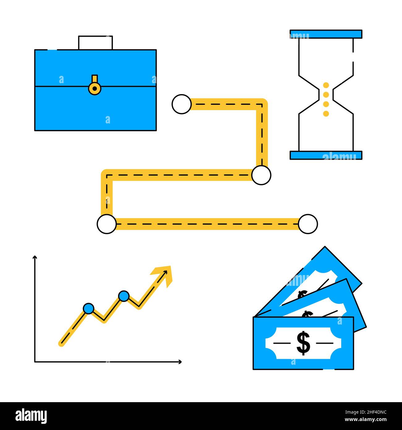Investment and financial concept in flat style. Vector illustration ...