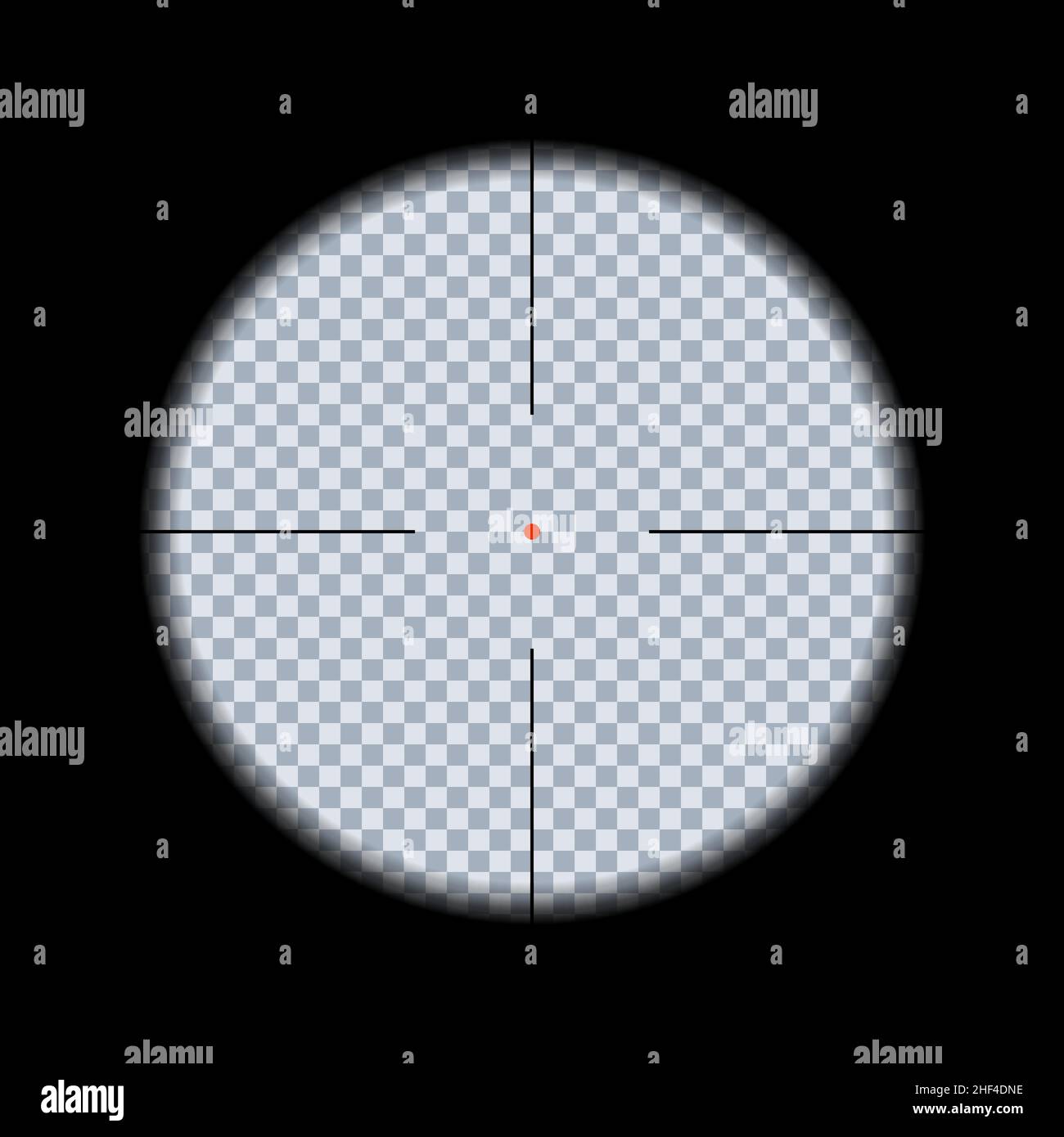 Gun viewfinder. Sniper, hunting scope on a transparent background ...