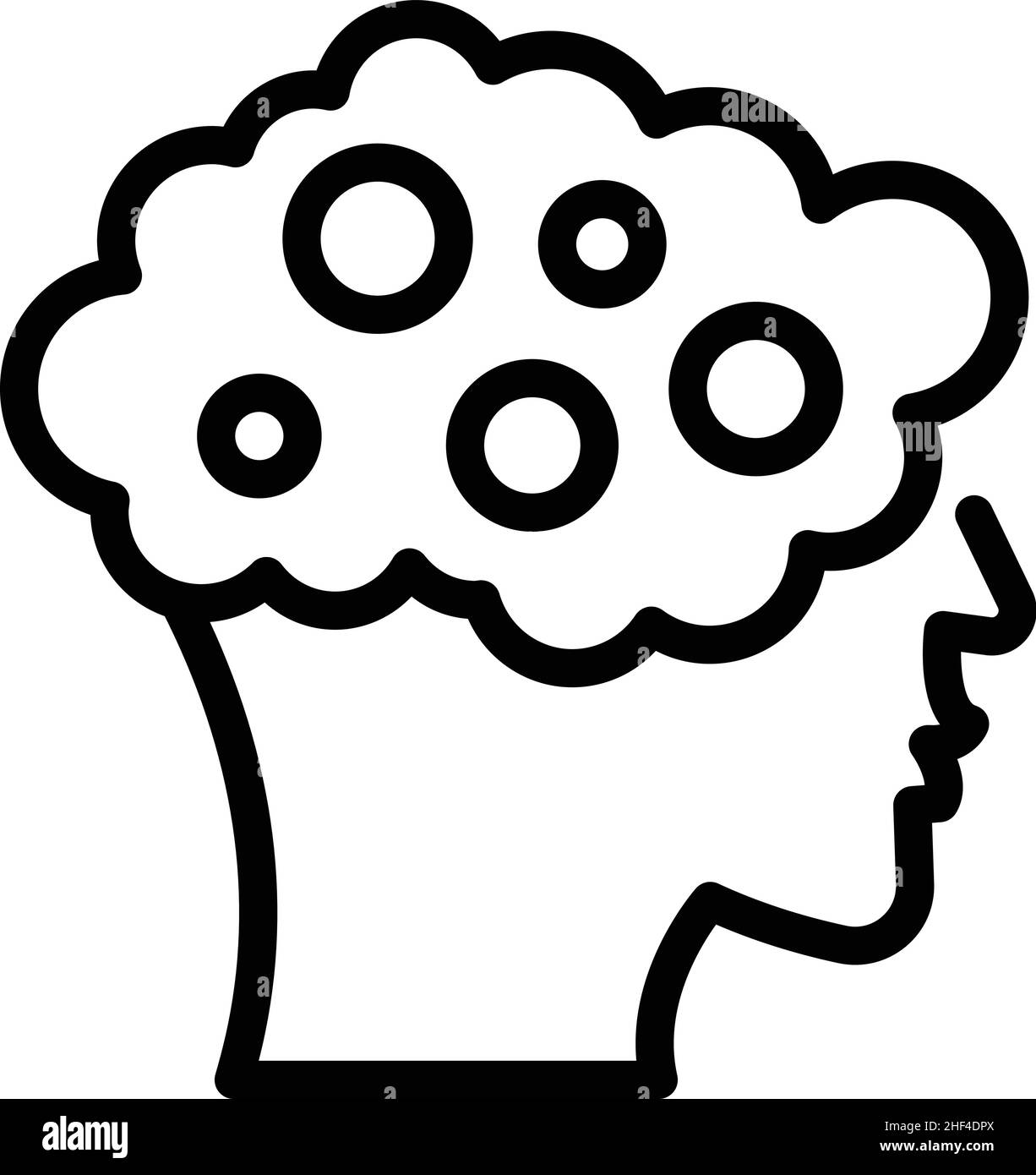 Check critical mind icon outline vector. Business think. Human mental ...