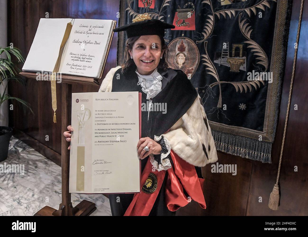 Rome, Italy. 13th Jan, 2022. Rome, University of La Sapienza Doctorate ...