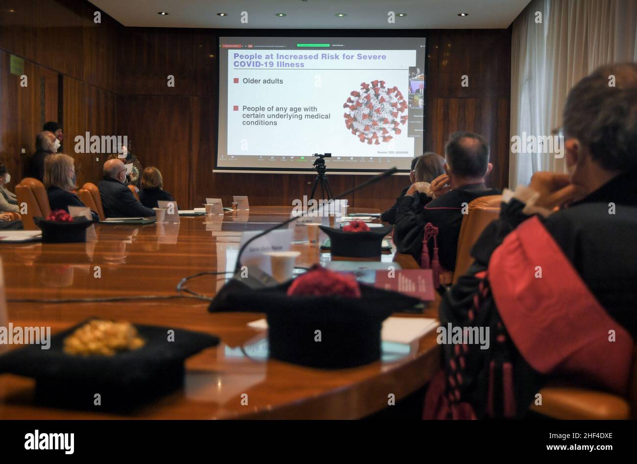 Rome, Italy. 13th Jan, 2022. Rome, University of La Sapienza Doctorate ...