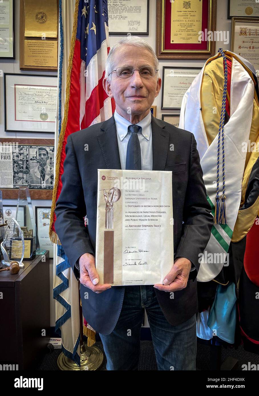 Rome, Italy. 13th Jan, 2022. Rome, University of La Sapienza Doctorate ...