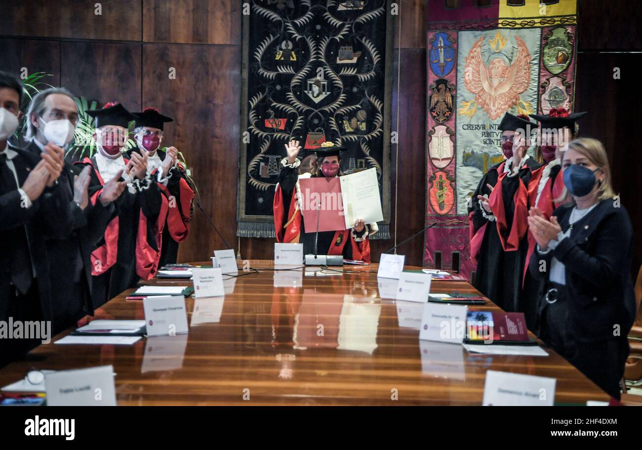 Rome, Italy. 13th Jan, 2022. Rome, University of La Sapienza Doctorate ...