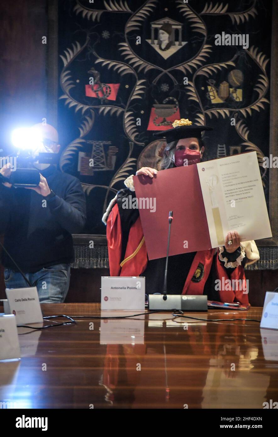 Rome, Italy. 13th Jan, 2022. Rome, University of La Sapienza Doctorate ...