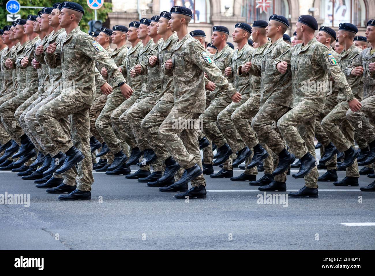 Ukraine, Kyiv - August 18, 2021: Airborne forces. Ukrainian military ...
