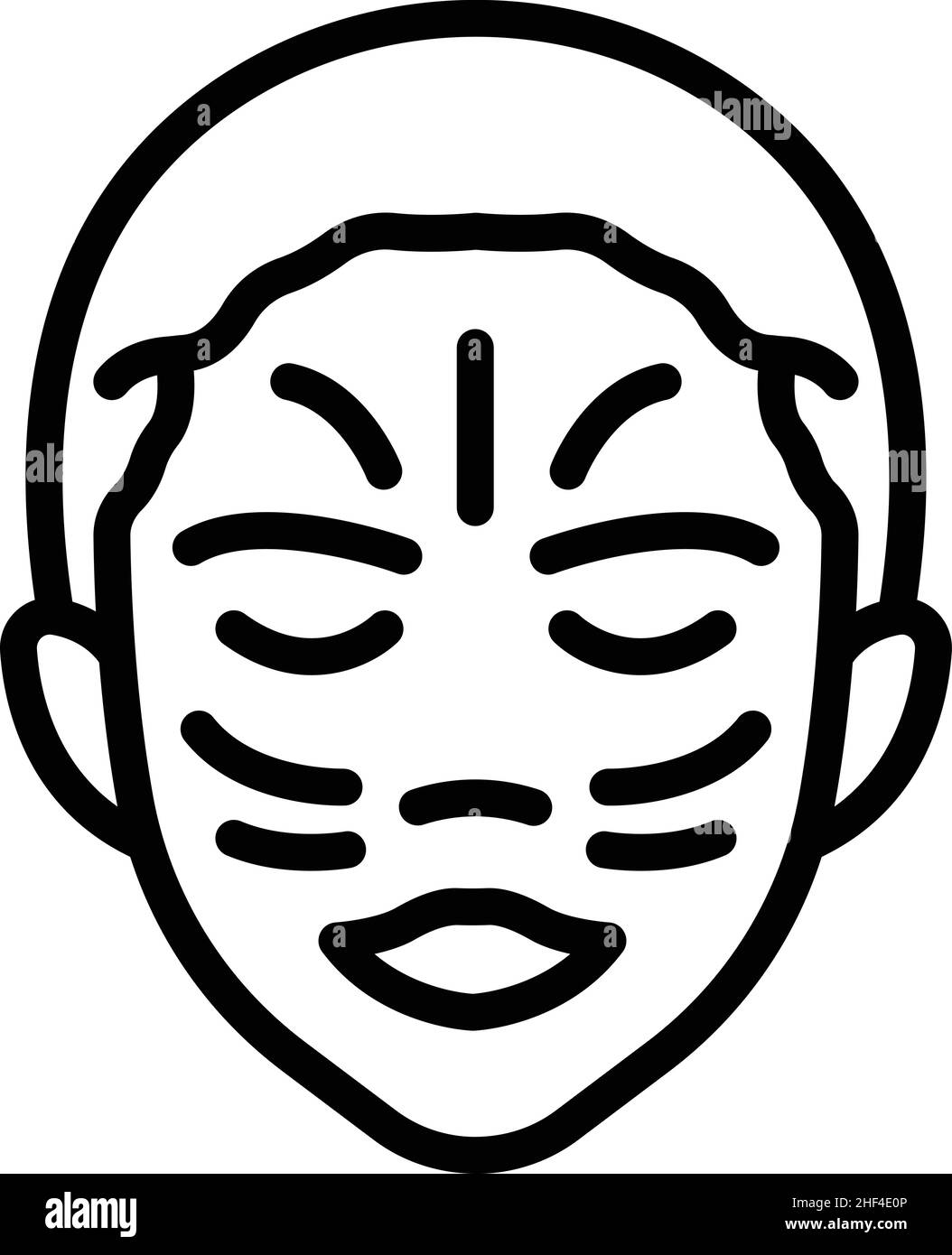 Oil face massage icon outline vector. Woman skin. Spa care Stock Vector ...