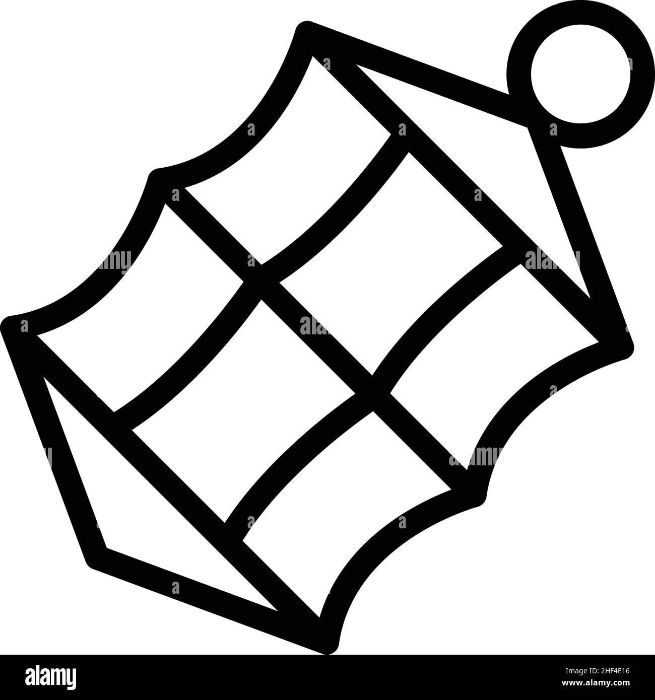 Ice fishing net icon outline vector. Winter lake. Man snow Stock Vector ...