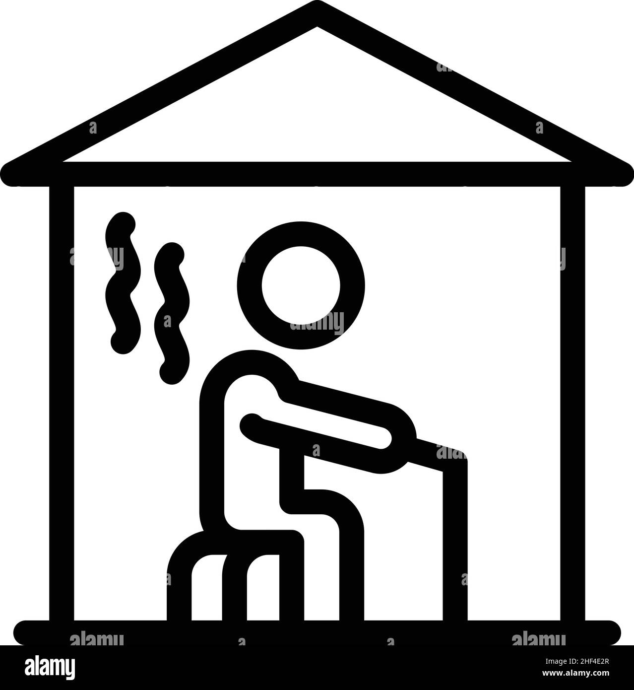 Ice fishing icon outline vector. Winter fish. Lake hole Stock Vector ...