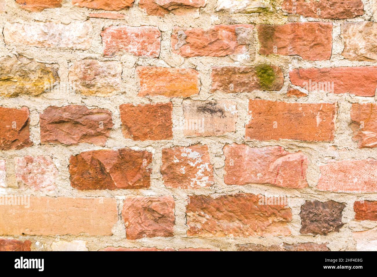 old brick wall with damaged plaster Stock Photo - Alamy