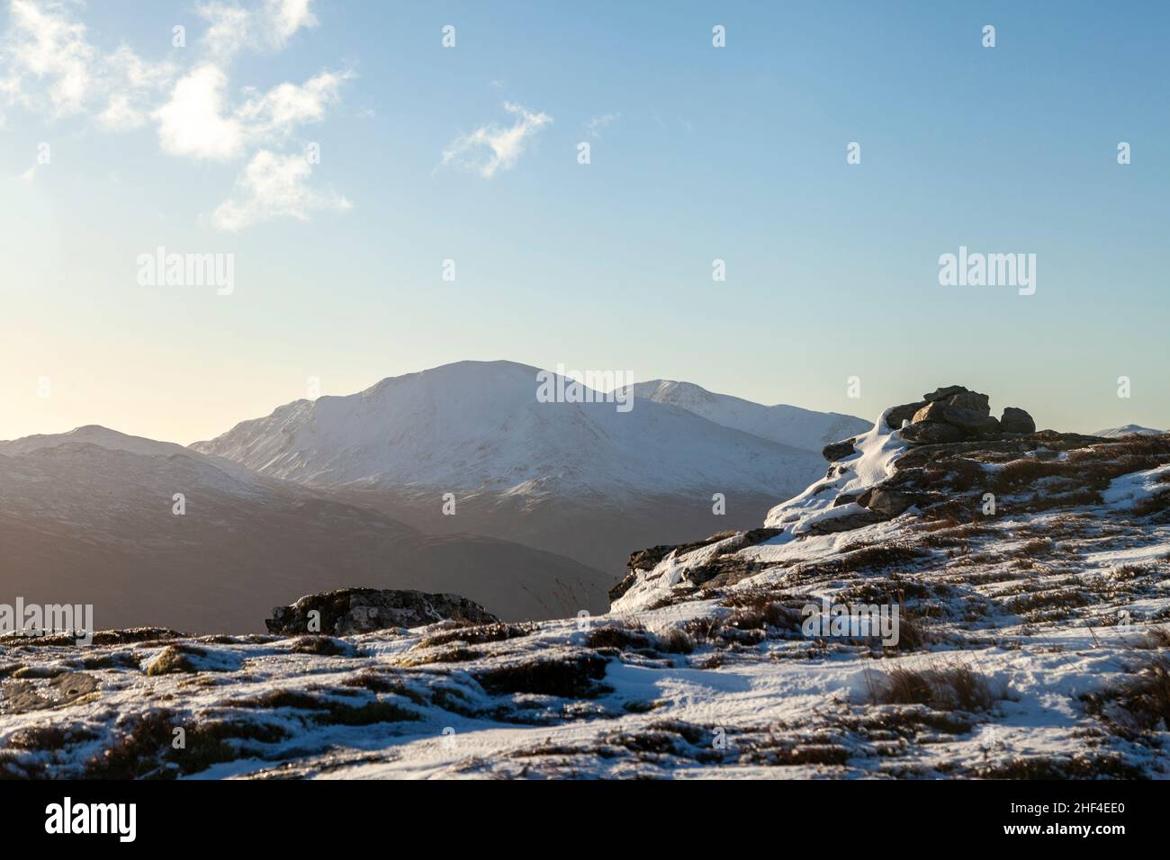 The summit of Creag Each classed as a Graham, Perthshire, Scotland ...