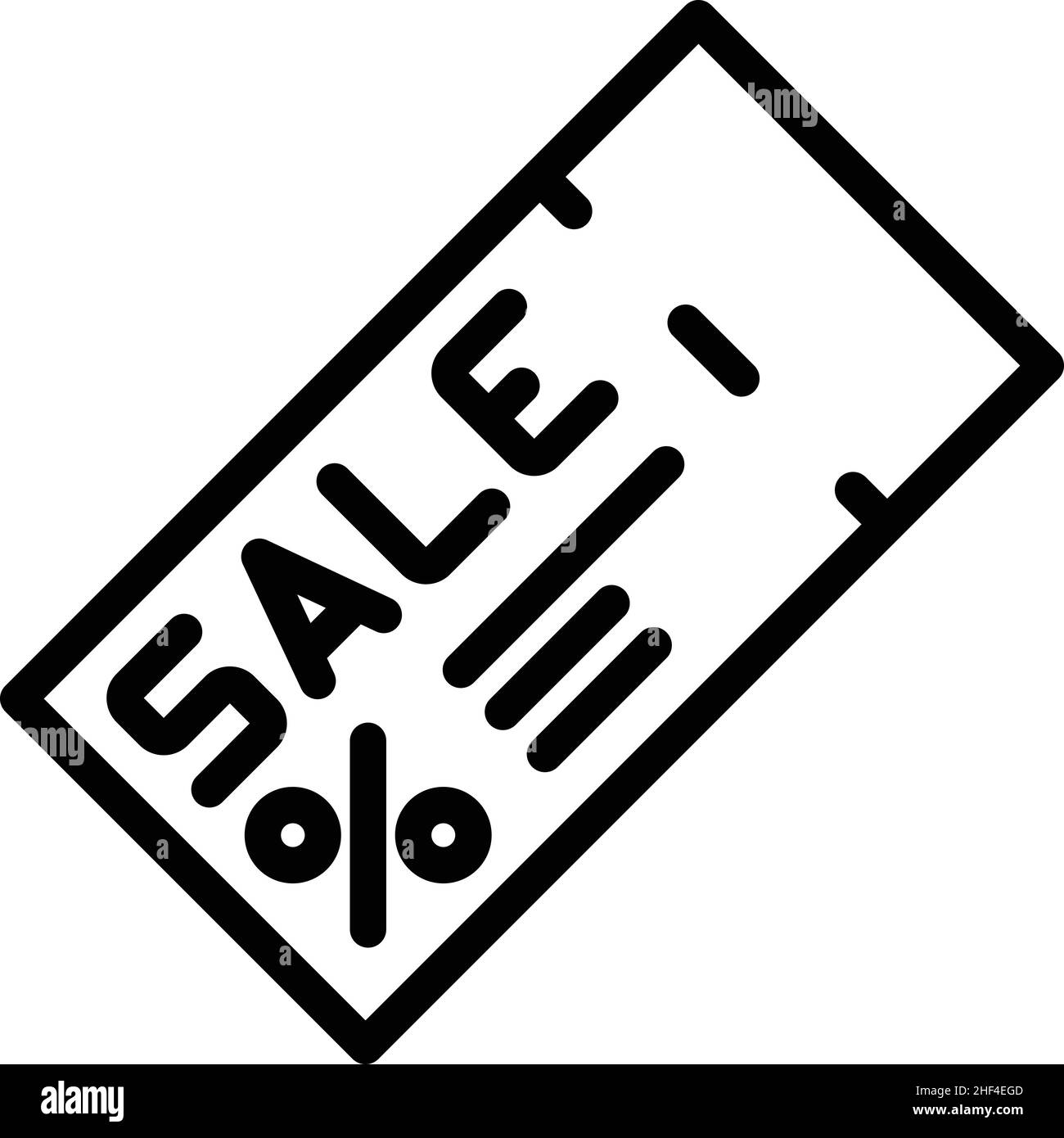 Sale ticket icon outline vector. Promo code. Digital price Stock Vector ...