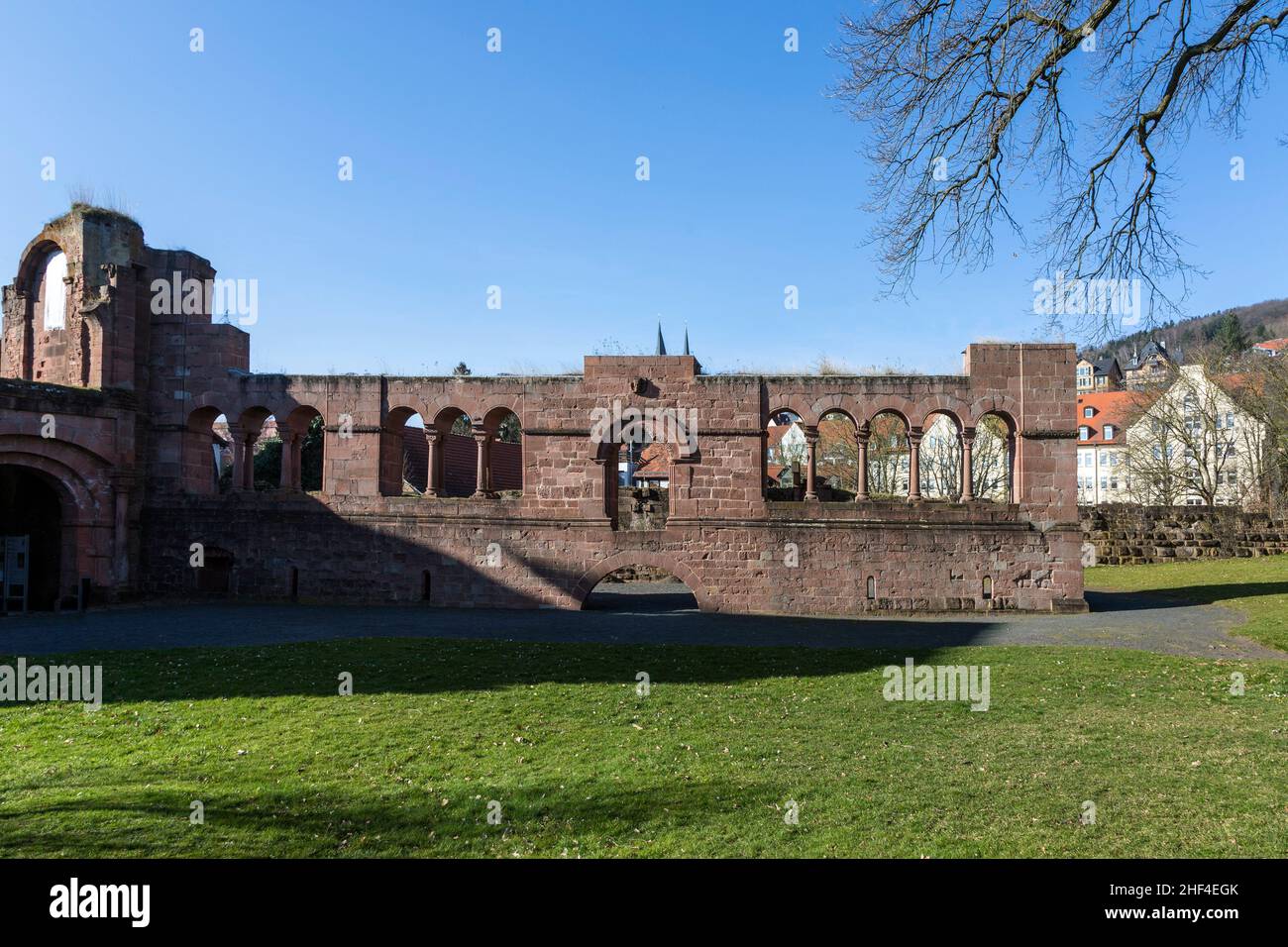 famous old castle from king Barbarossa, the Kaiserpfalz, Gelnhausen ...