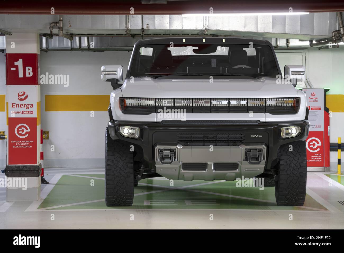 GMC HUMMER EV PICKUP at Enegra fast charging station Stock Photo - Alamy