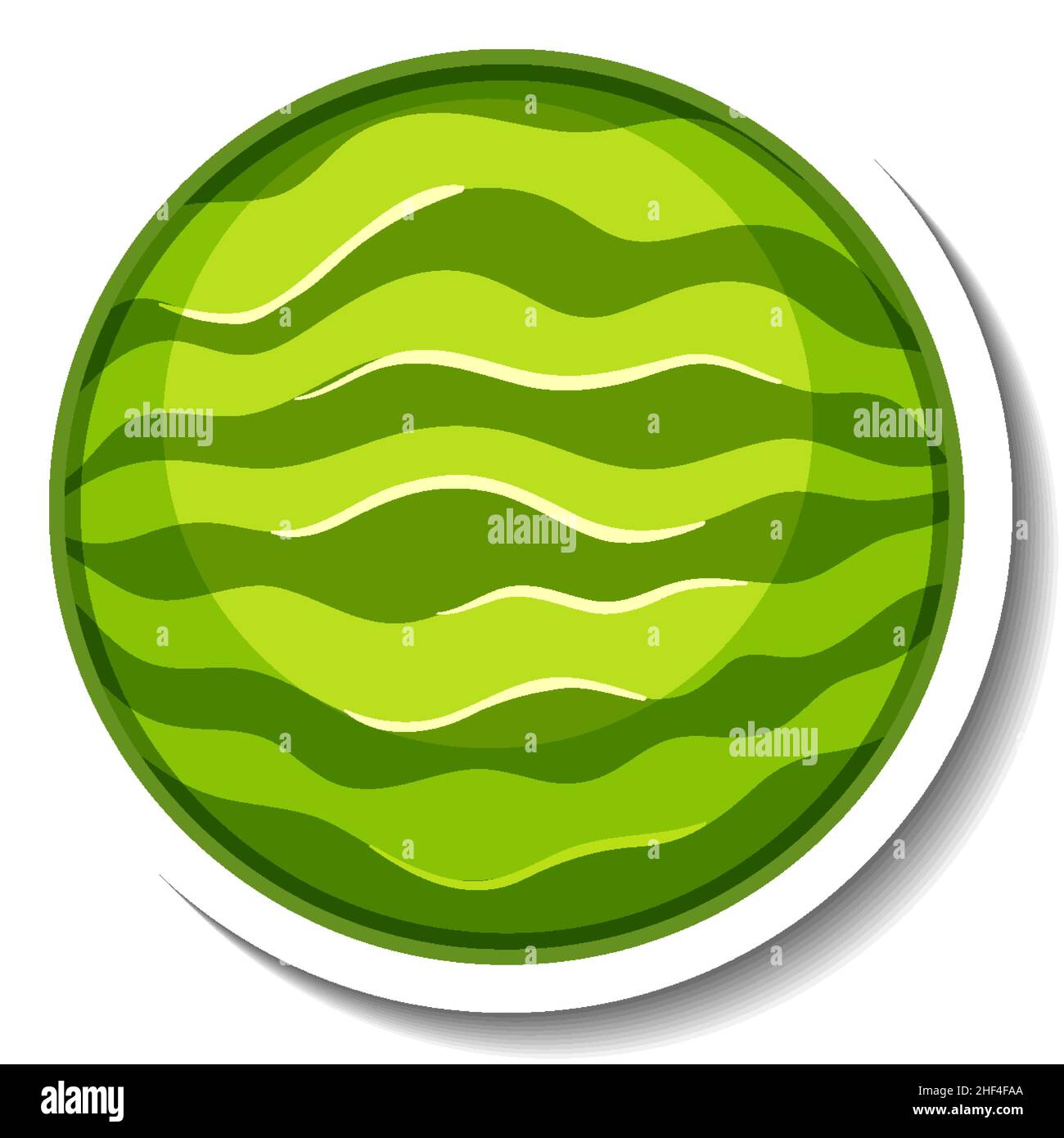 Isolated watermelon in cartoon style illustration Stock Vector Image ...
