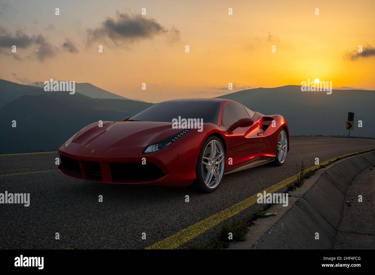 Ferrari 488 GTB-Classical supercar from the Ferrari stable Stock Photo ...