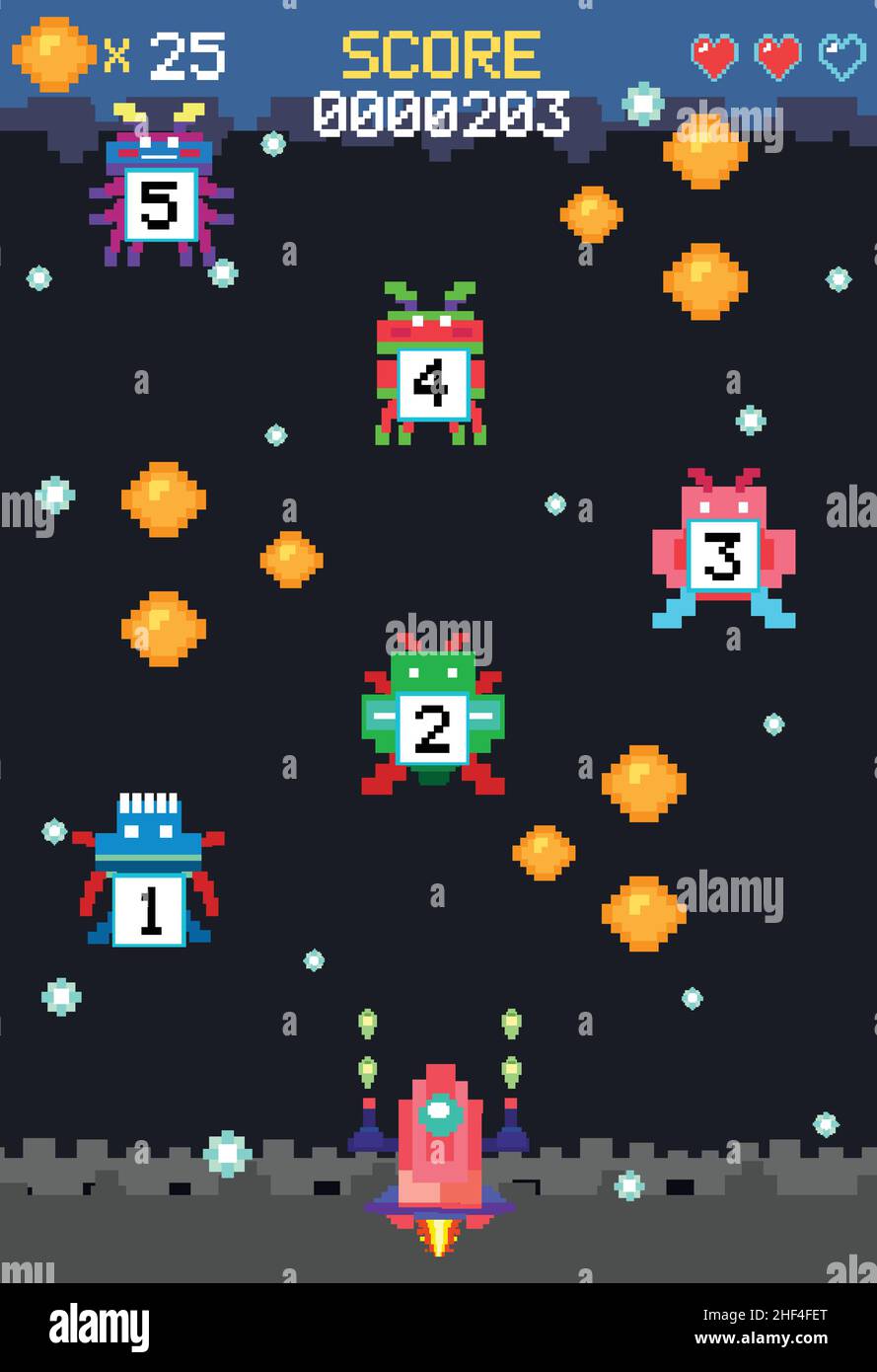 Space game user interface template illustration Stock Vector Image ...