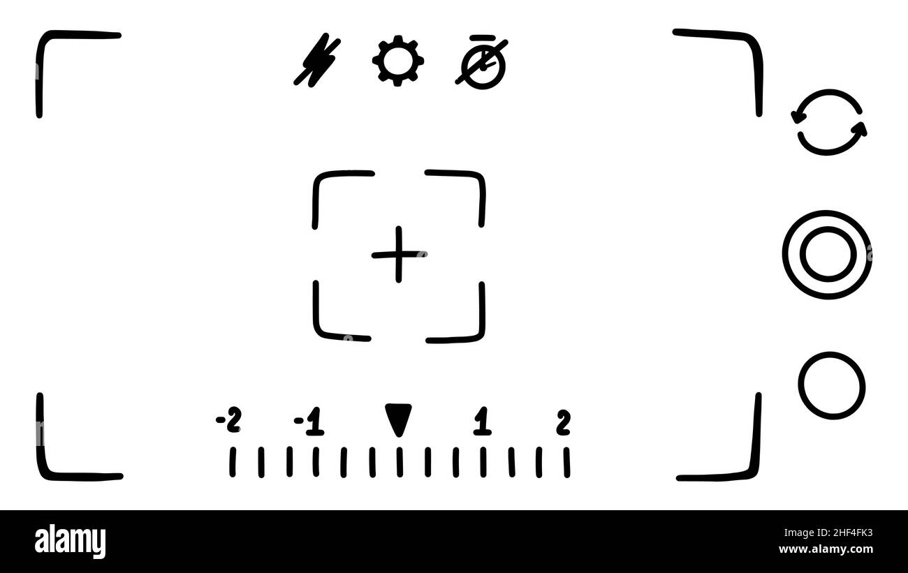 Camera viewfinder application interface on smartphone, screen. Photo ...
