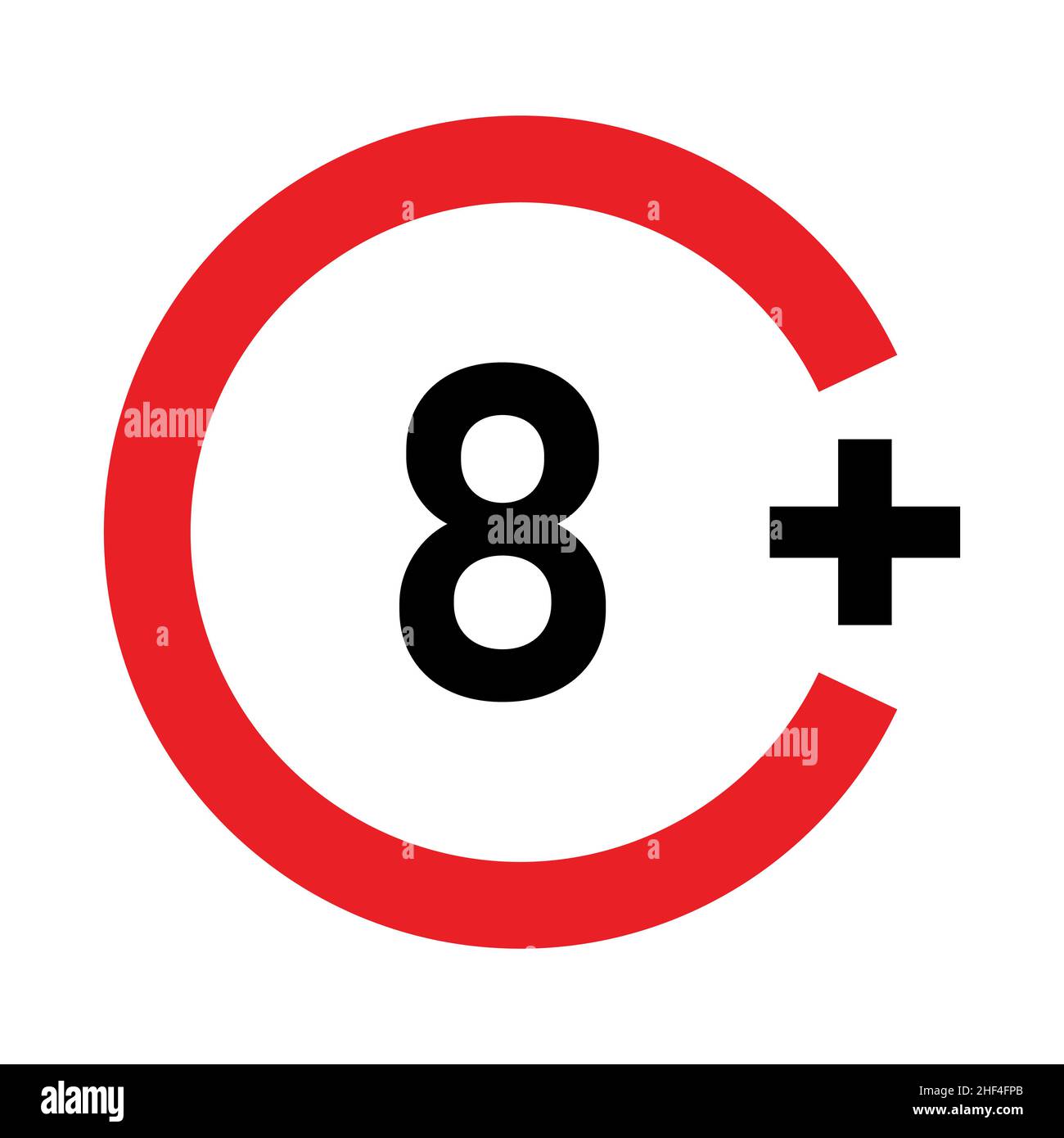8 plus sign. Eight. Age restrictions, censorship, parental control ...