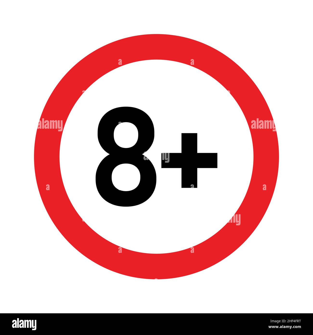8 plus sign. Eight. Age restrictions, censorship, parental control ...